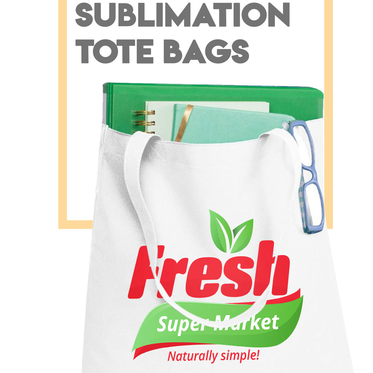 Sublimation Tote Bags, Polyester canvas tote bags, Sublimation bags