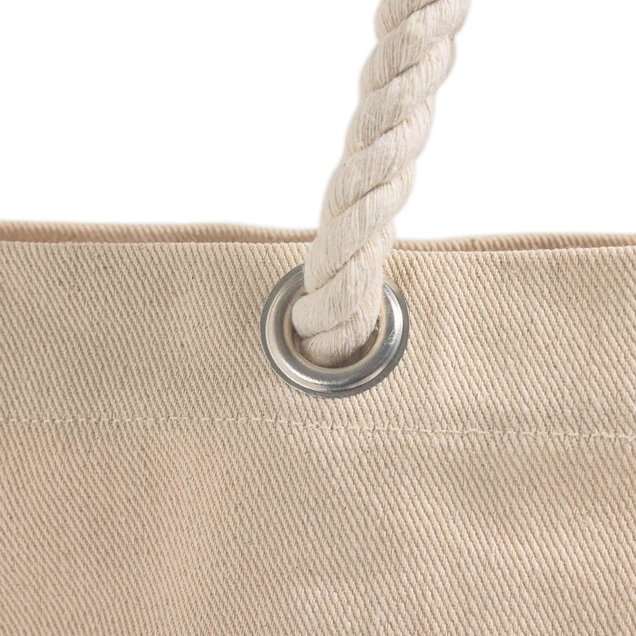 Rope Handle Lrge Tote, Large beach bag rope handle