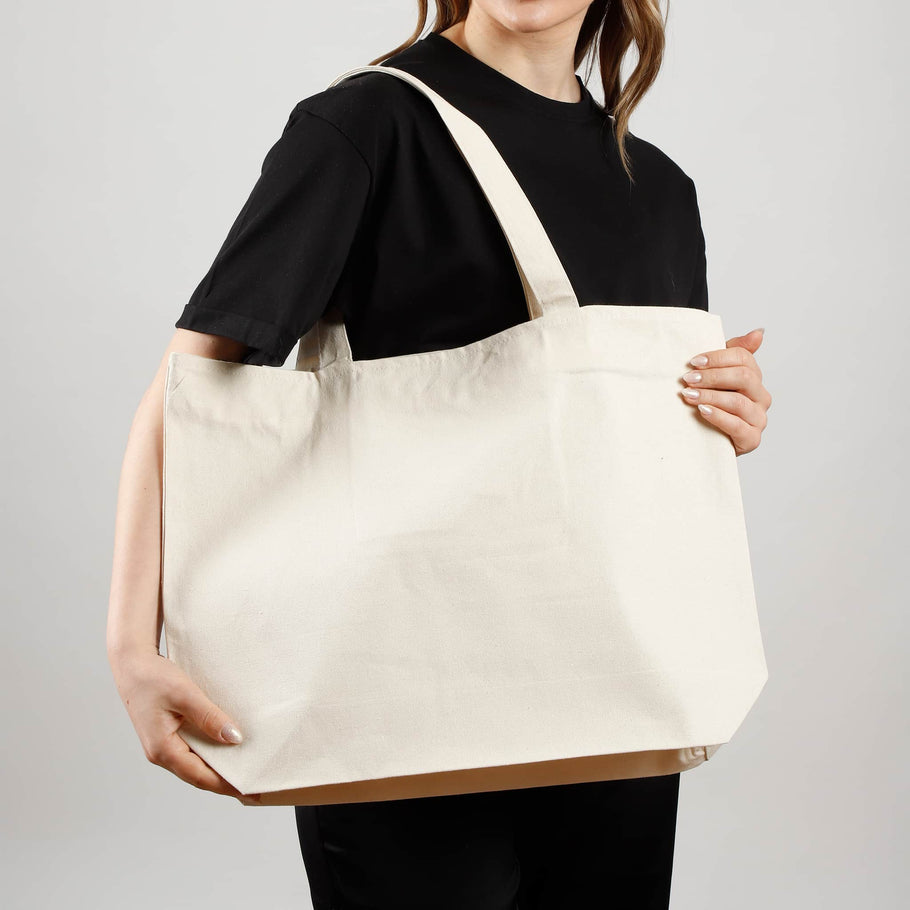 Canvas Tote Bags with Zipper, Heavy Canvas Zippered Tote Bag