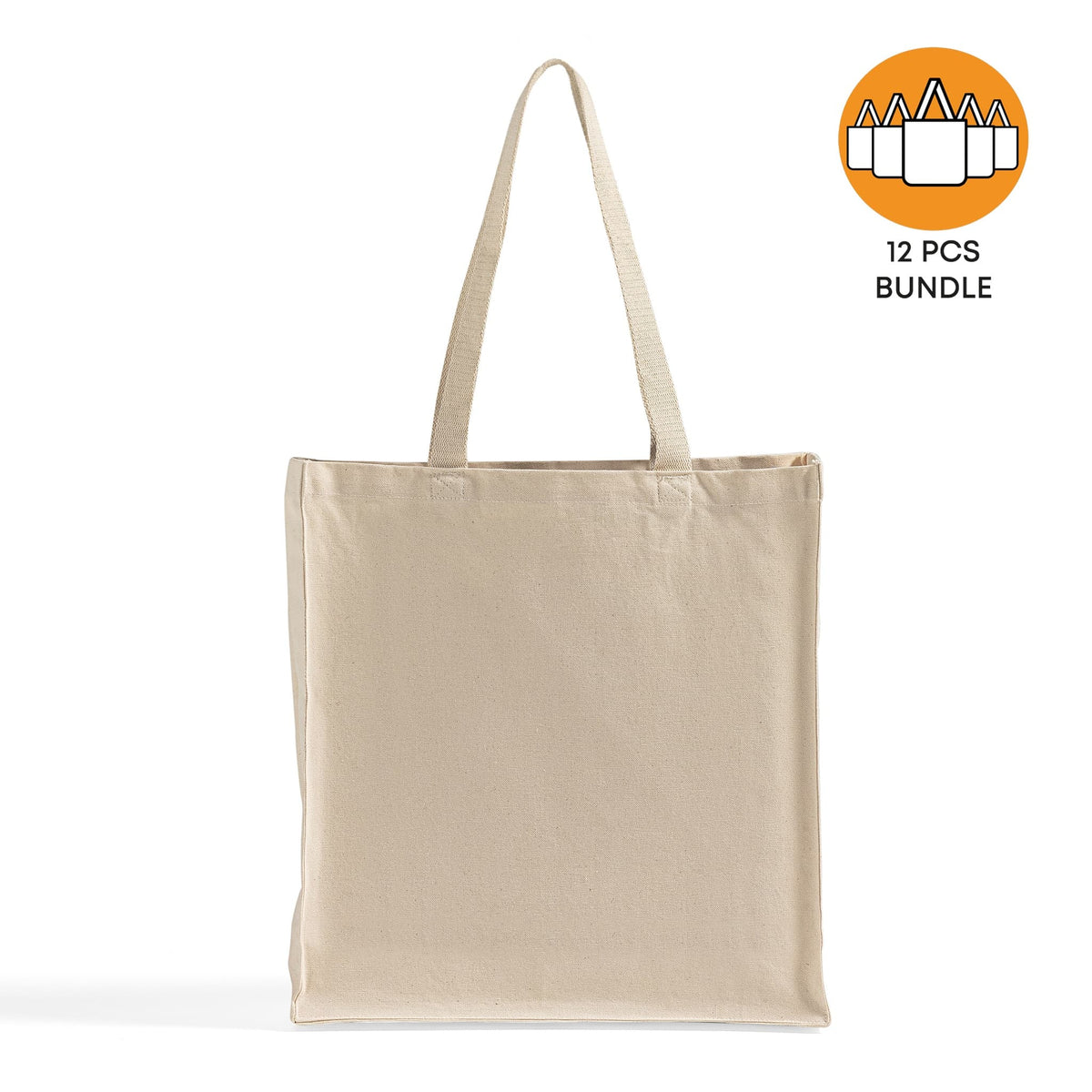 12 ct Organic Canvas Self Standing Grocery Shopper Tote Bags - By Doze