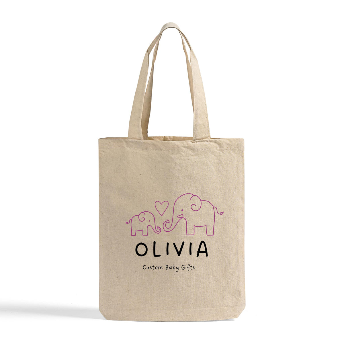 9 in Small Custom Tote Bags 100% Cotton - Personalized Book Tote Bags