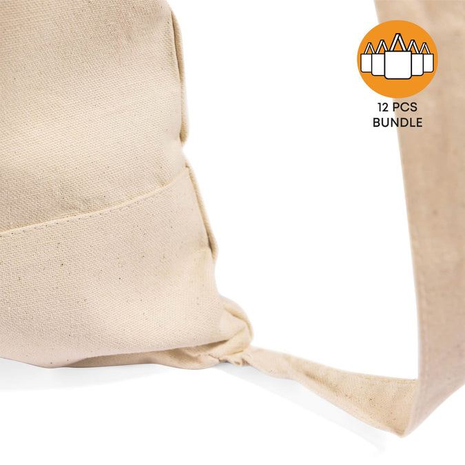 12 ct Two Tone Canvas Sport Backpacks / Wholesale Drawstring Bags - By