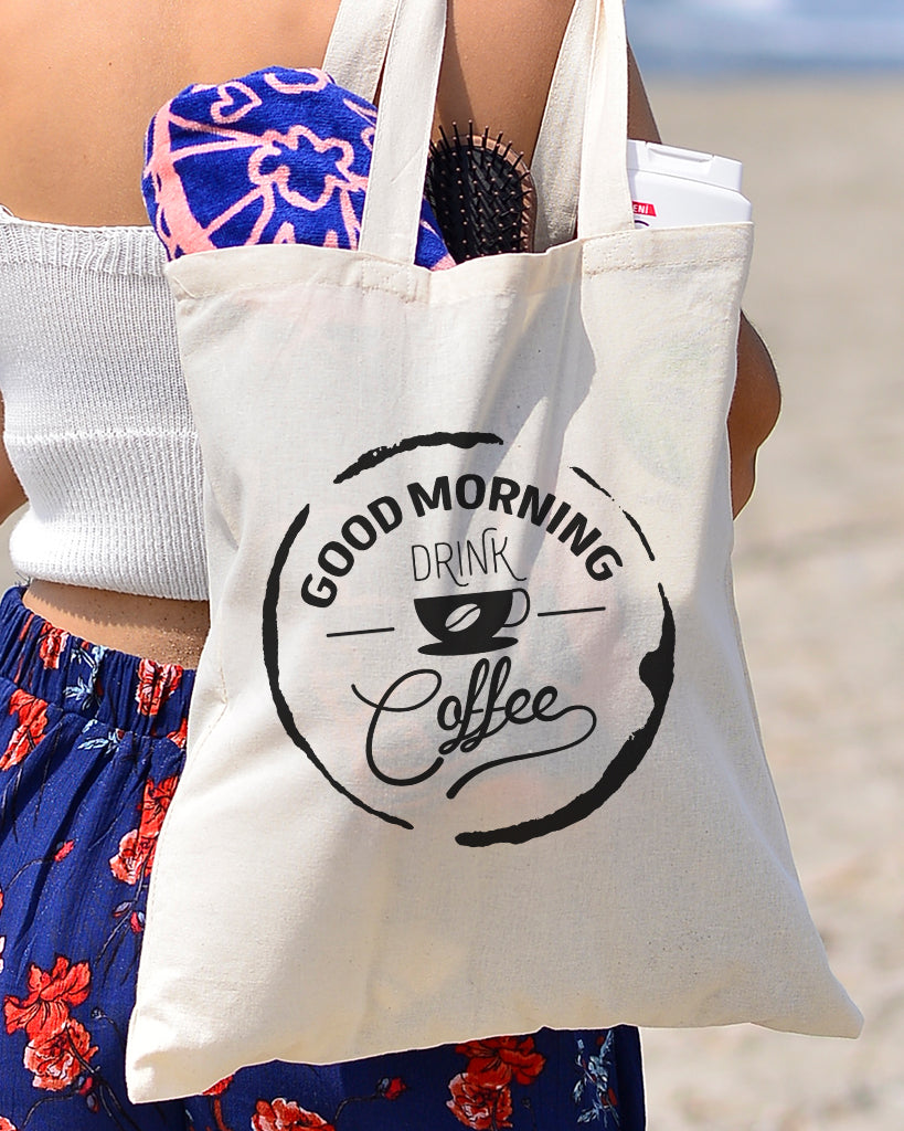 There's Always Time For Coffee Customized Tote Bags - Logo Tote Bags ...