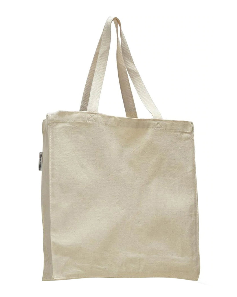 12 ct Organic Canvas Self Standing Grocery Shopper Tote Bags - By Doze