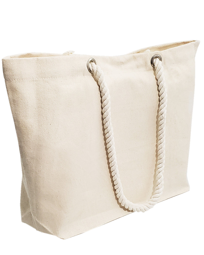 6 Ct Large Canvas Beach Tote Bag With Fancy Rope Handles Pack Of 6 6-ct-large-canvas-beach-tote-bag-with-fancy-rope-handles-pack-of-6